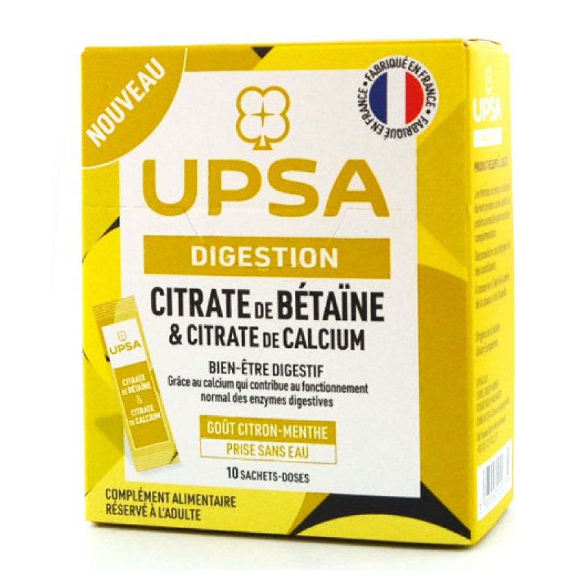 Digestion Citrate de Bétaïne 400 mg et Citrate de Calcium 120 mg citron ...