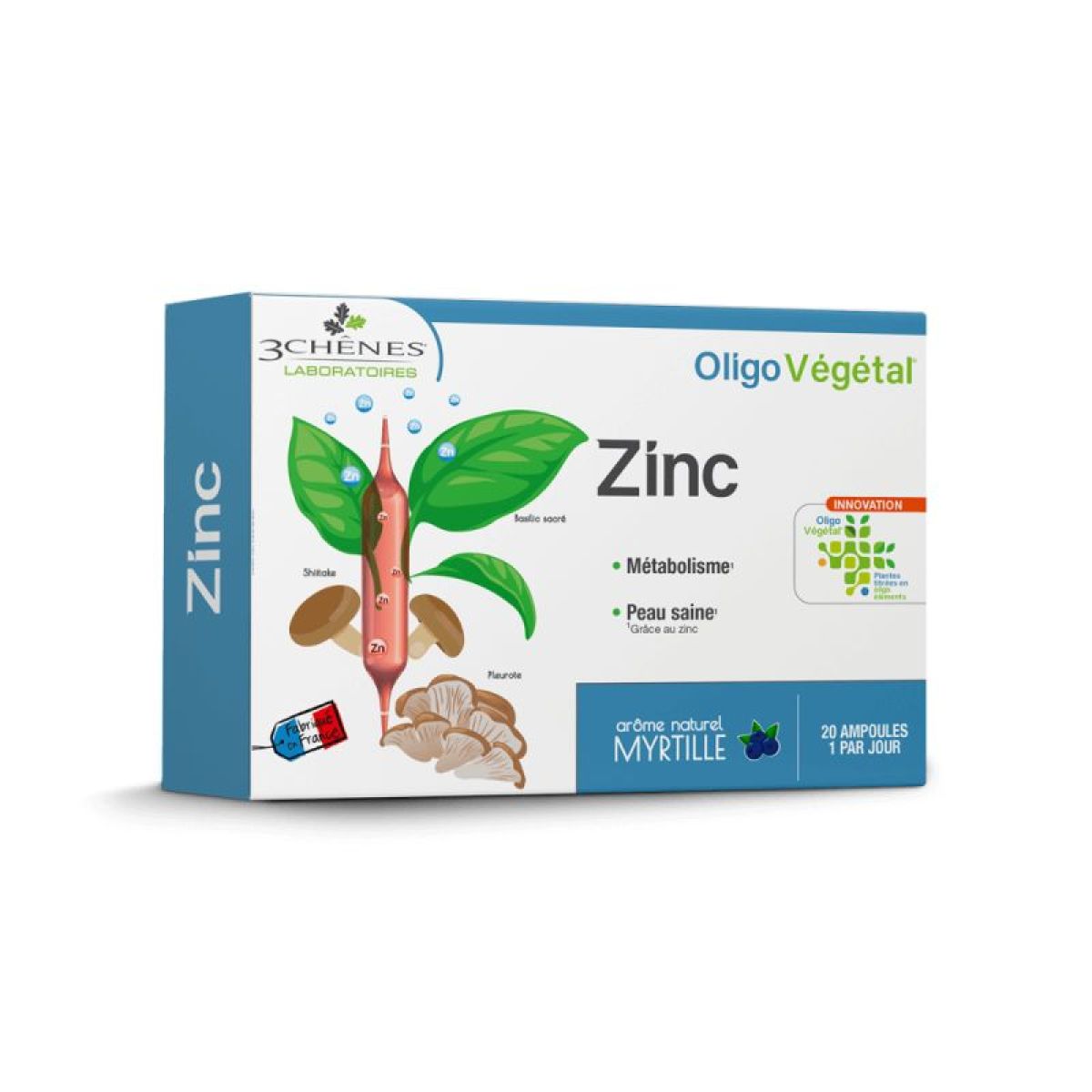 Oligo Végétal Zinc d’origine végétale BOÎTE DE 20 AMPOULES DE 10 ML - 3 ...